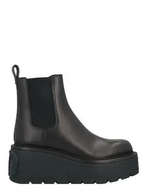 Valentino Garavani Ankle Boots In Leather - Black