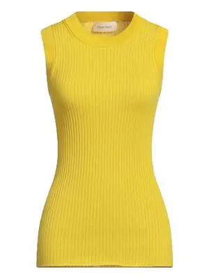 Sportmax Cotton Knit Sleeveless Top - Yellow