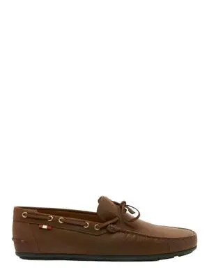 Bally Clay Tie-detail Boat Shoes - Brown
