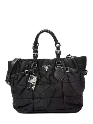 PRADA Quilted Buckle Tote