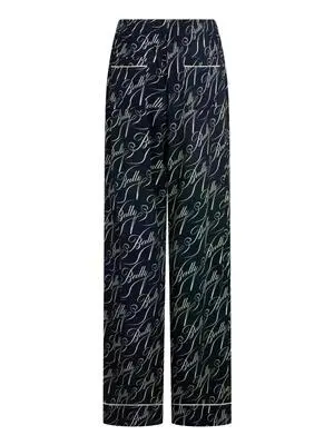 Bally Logo Print Trousers - Blue