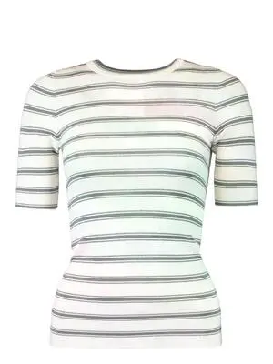 Brunello Cucinelli Striped Short-sleeved T-shirt - White