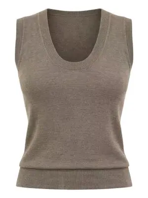 REFORMATION Marta Sweater Tank - Brown