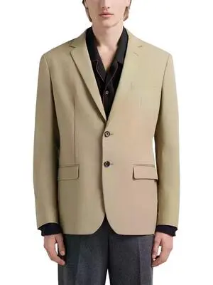 Bally Buttoned Cotton Blazer - Neutrals