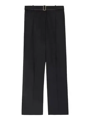 MSGM Belted-waist Tailored Trousers - Black