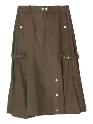 3.1 Phillip Lim Godet Utility Midi Skirt - Green