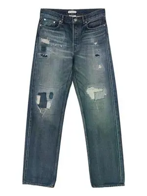 JW Anderson Patchwork Straight Leg Jeans - Blue