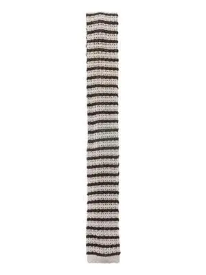 ALYSI Striped Tie - Neutrals