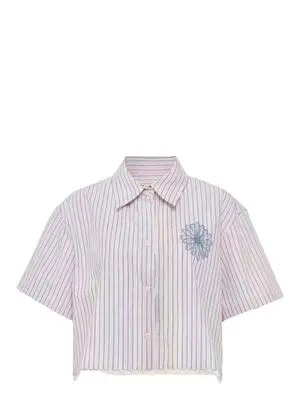 MARDI MERCREDI LES PETITES Striped Cotton Shirt - Pink