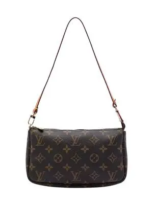 LOUIS VUITTON 1997 Monogram Pochette Accessoires Shoulder Bag - Brown