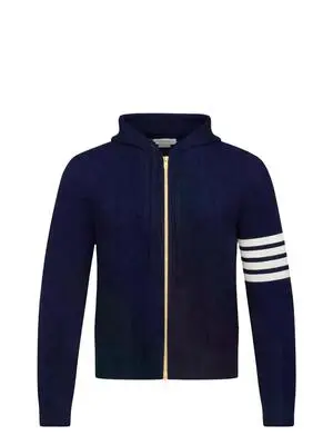 Thom Browne Long-sleeve Zip-up Hoodie - Blue