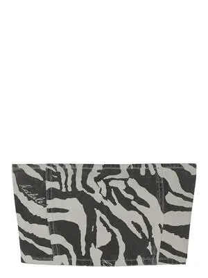 Remain Birger Christensen Zebra-print Cropped Denim Top - Off-white