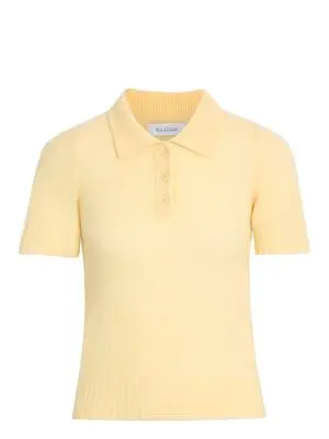 Naadam Cashmere Polo Sweater - Pastel Yellow