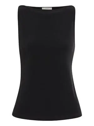 Vince Stretch-jersey Top - Black