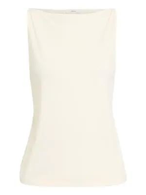 Vince Stretch-jersey Top - Ivory