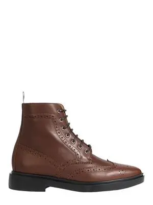 Thom Browne Lace-up Leather Ankle Boots - Brown