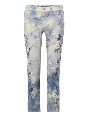 Ralph Lauren Sequin-embellished Printed Skinny Jeans - Light Denim