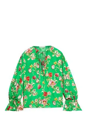 Alice + Olivia Moranne Floral-print Blouse - Green