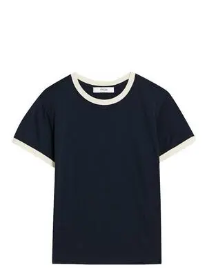FRAME The Ringer Baby Cotton-jersey T-shirt - Navy