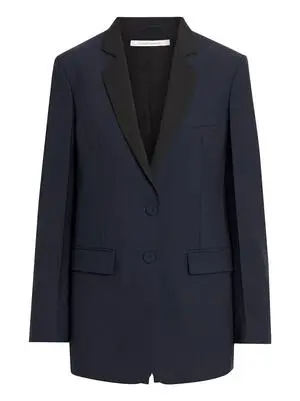 Another Tomorrow Wool Blazer - Navy