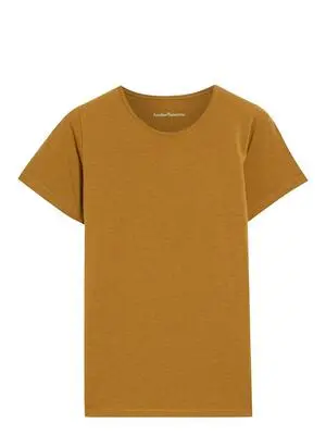 Another Tomorrow Stretch Cotton And Lyocell-blend Jersey T-shirt - Camel