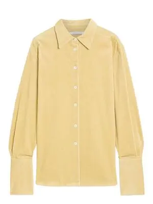 Another Tomorrow Cotton Corduroy Shirt - Mustard