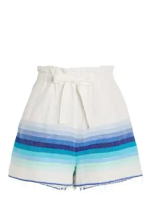 LEMLEM Teref Striped Cotton-Blend Shorts