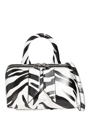 Attico Friday Mini Zebra-print Tote - White