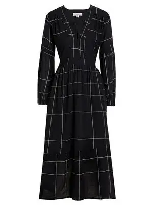 LEMLEM LemLem Elsabet Checked Cotton-Blend Dress