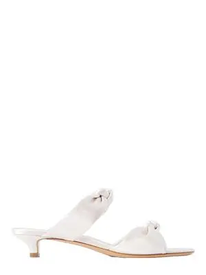 Le Monde Beryl Knot Satin Sandals - Ivory