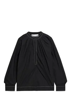 Proenza Schouler Carter Cotton-poplin Blouse - Black