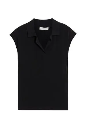Vince Stretch-jersey Top - Black