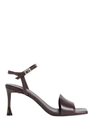 Tibi Leather Sandals - Dark Brown