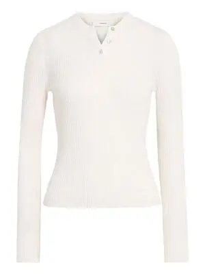 Vince Ribbed Cashmere And Silk-blend Sweater - Ivory
