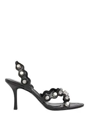 Alexander Wang Rexa Embellished Leather Sandals - Black