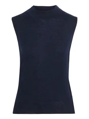 Vince Wool-blend Mockneck Sweater - Midnight Blue
