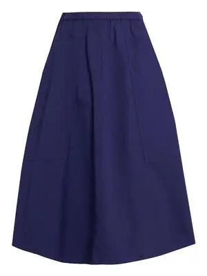 Vince Cotton-blend Twill Midi Skirt - Purple