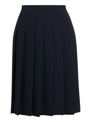 Vince Pleated Crepe Skirt - Midnight Blue