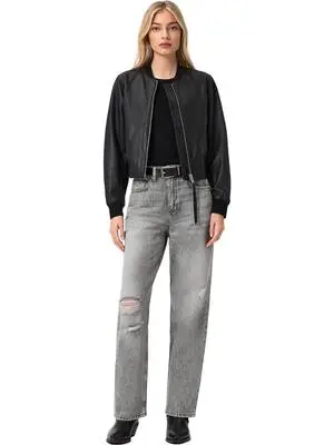 ALLSAINTS Brooklyn Straight Leg Denim - Destroy Grey