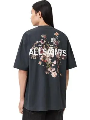 ALLSAINTS Valen Oversized Graphic T-shirt - Black