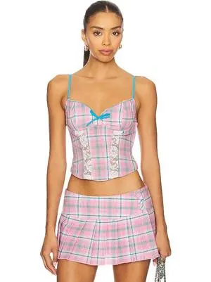 I.AM.GIA Claire Corset - Pink Plaid