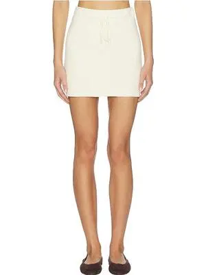 L*Space Jet Set Ribbed Knit Skirt - Cream