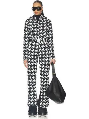 Perfect Moment Tignes Ski Suit Ii In Black,white - Black & White Houndstooth