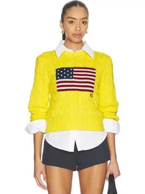 Polo Ralph Lauren Cotton Crewneck Pullover Sweater - Lemon Crush