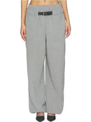 Alexander Wang Belted Sweatpant - Dark Heather Grey