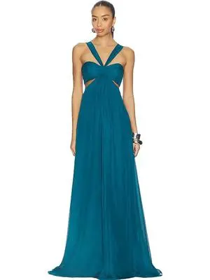Retrofete Meira Chiffon Dress - Teal