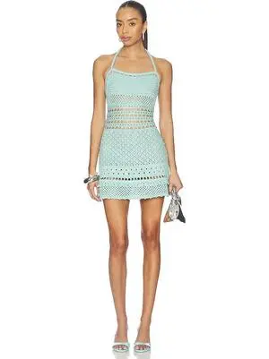Retrofete Saffy Crochet Dress - Metallic Seychelles