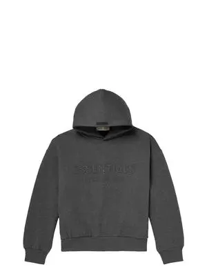 Fear Of God Logo-embossed Hoodie - Gray