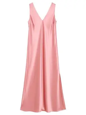 BY MALENE BIRGER Levita Satin Maxi Dress - Pink Rose