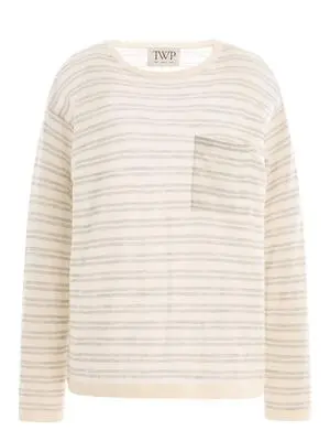 TWP Cashmere Crewneck T-shirt - Stripe